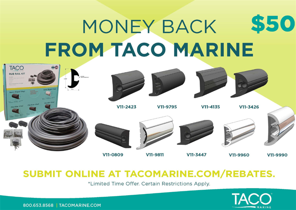 TACO Marine | Get $50 Back on TACO Rub Rail KitsTACO Marine | Get $50 ...