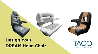 TACO Marine | NEW Custom Seating Program! Design Your Dream Helm Chair ...
